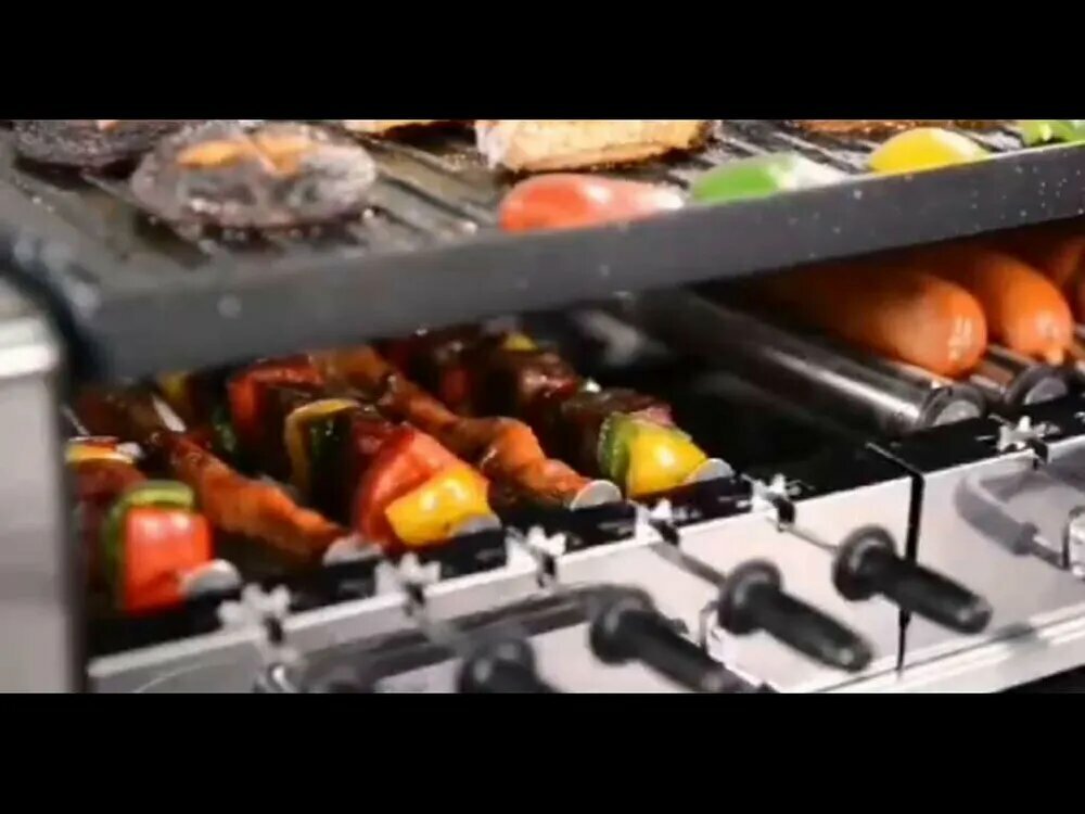 Печь-барбекю, натуральный камень, металл, полностью автоматическая, вращающаяся