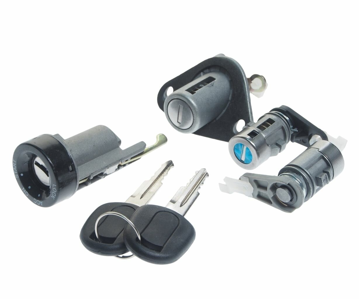 Личинка замков дверей комплект с ключами 4 шт для Шевроле Ланос арт NSP0196213542 NSP