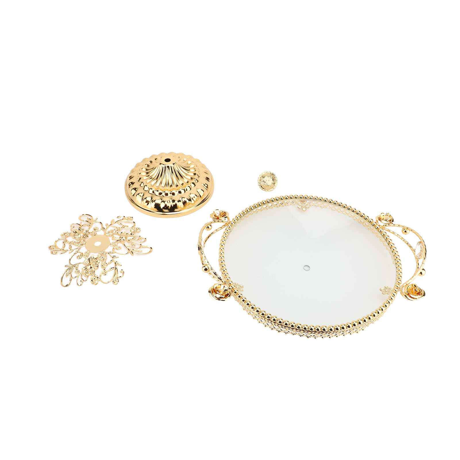 Поднос для фруктов из металлического стекла, сервировочный, винтажная подставка для торта, европейская ретро-тарелка для закусок с основанием