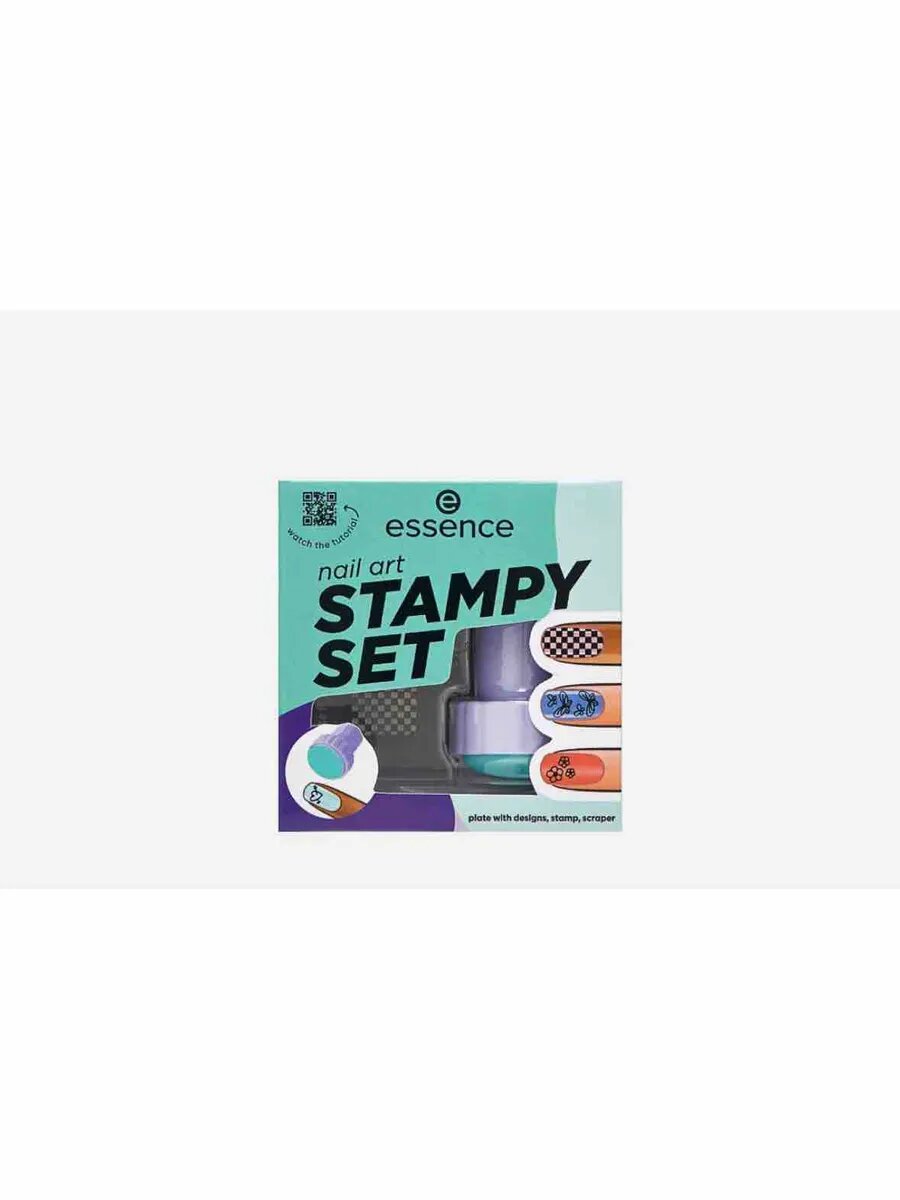 Набор для стемпинга Essence "Stampy Set Stamping On", штамп, скребок, металлическая пластина