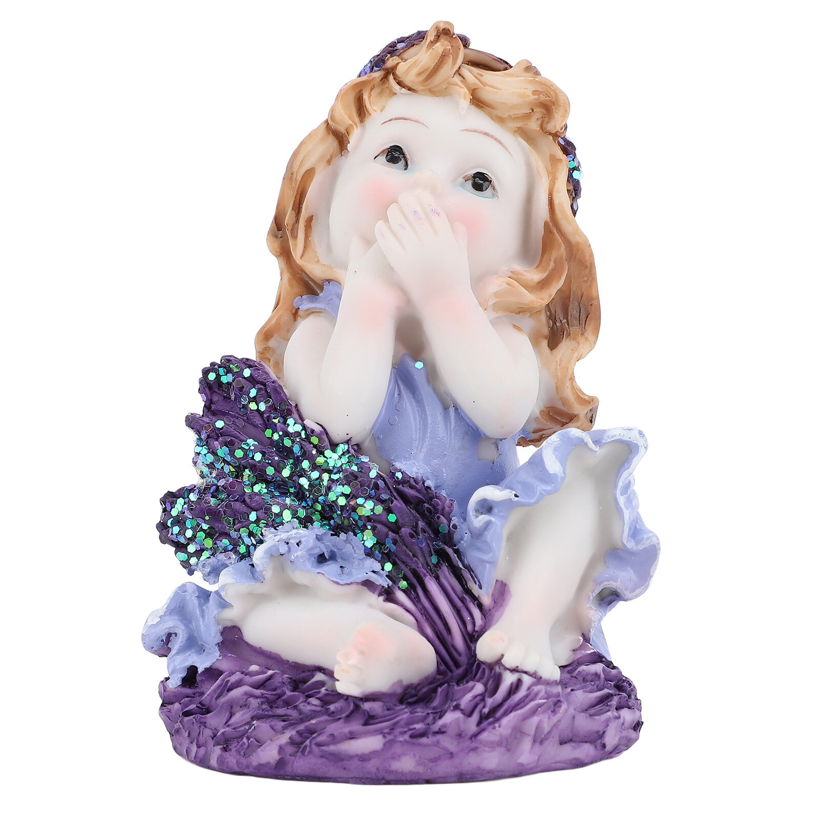 Статуэтка феи из цветка, смоляная, многофункциональное украшение для ландшафта, сада, наружное декорирование, тип 2.