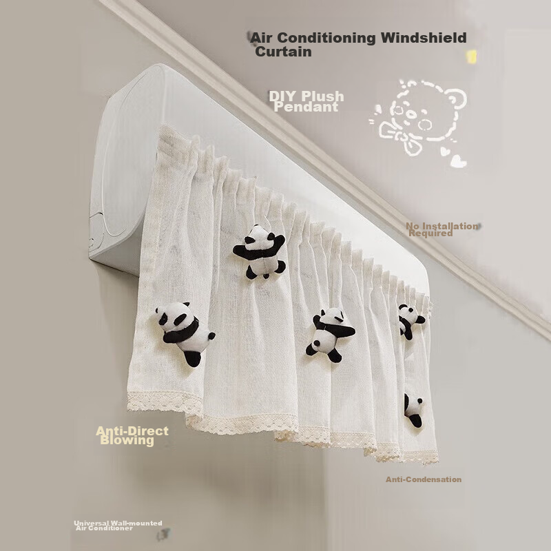 Fan Ye's Air Conditioner Windshield, Anti-Direct Blowing, for Postpartum Women, Baby Windshield, Air Conditioner Dust Cover, Universal for Wall-Mounted Units, No Need to Remove When Operating