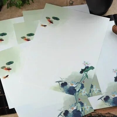 Бумага для писем в традиционном китайском стиле 8 шт. C