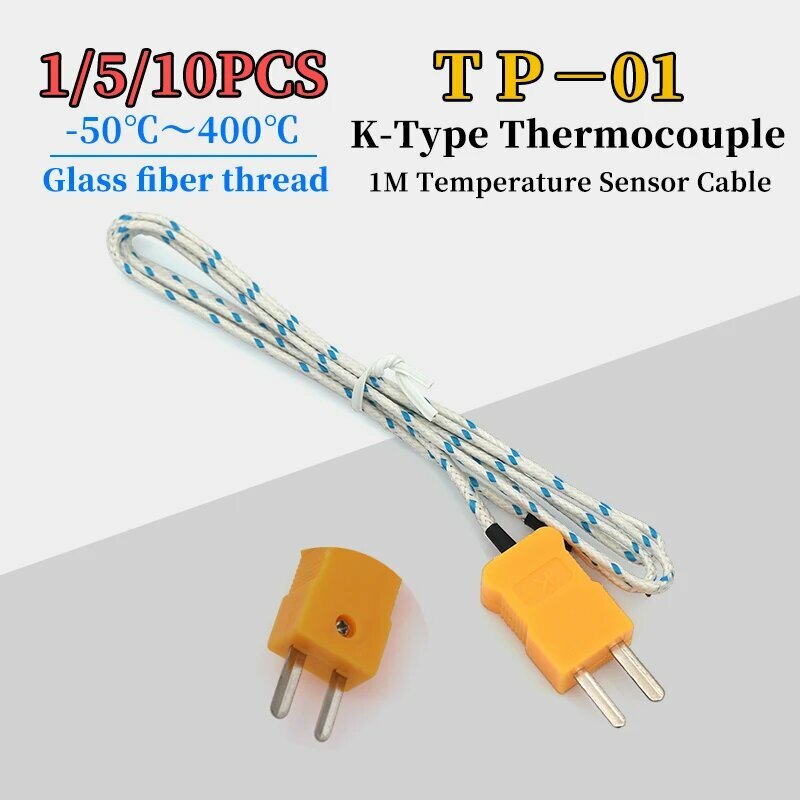 1-10 шт. 1м термопарный кабель-датчик температуры K-типа, термопарный датчик-зонд для 1 шт.