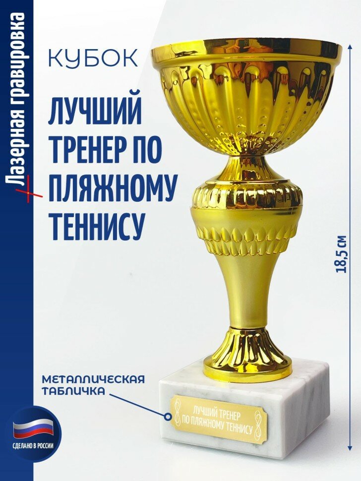 Кубок "Лучший тренер по пляжному теннису" (18,4 см)