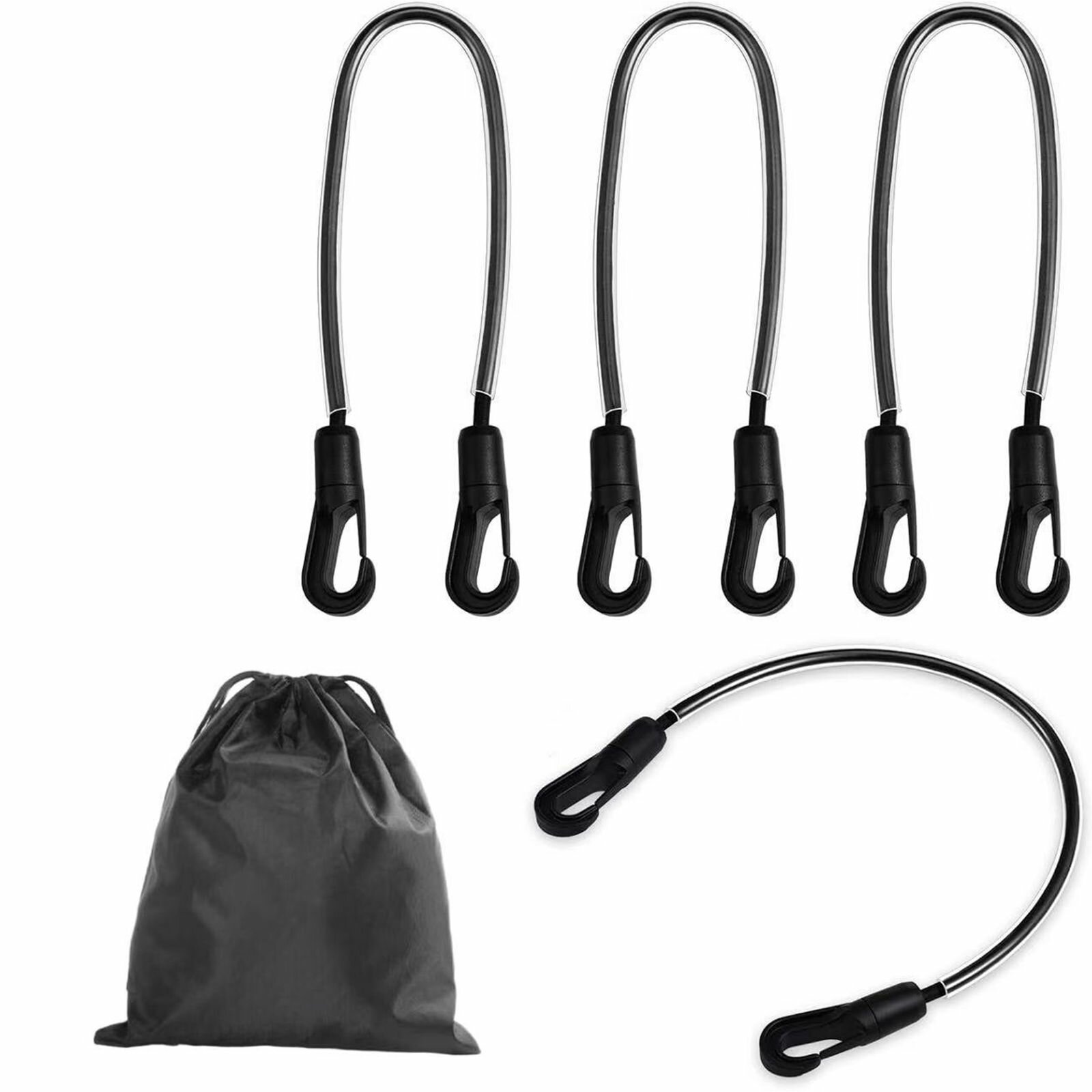 Упаковка из 4 регулируемых ремней для ног на эластичной конной