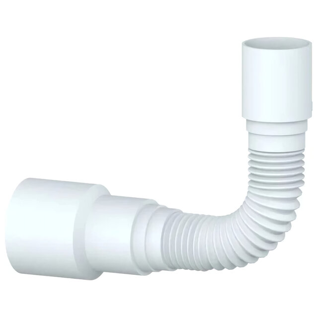 UNICORN Гофрированная труба 32х40/50, длина 400 мм, белый цвет, для коммуникаций