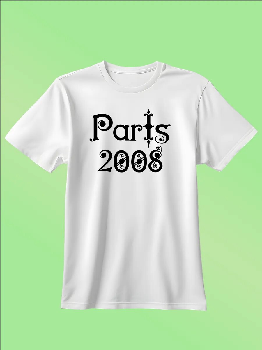 Футболка Zerosell paris 2008, размер 4XS, белый