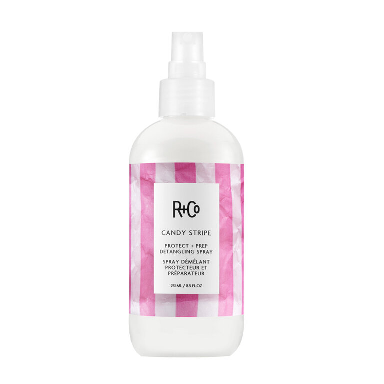 R+Co Candy Stripe Protect + Prep Detangling Spray Спрей для защиты и распутывания волос Леденец 251 мл