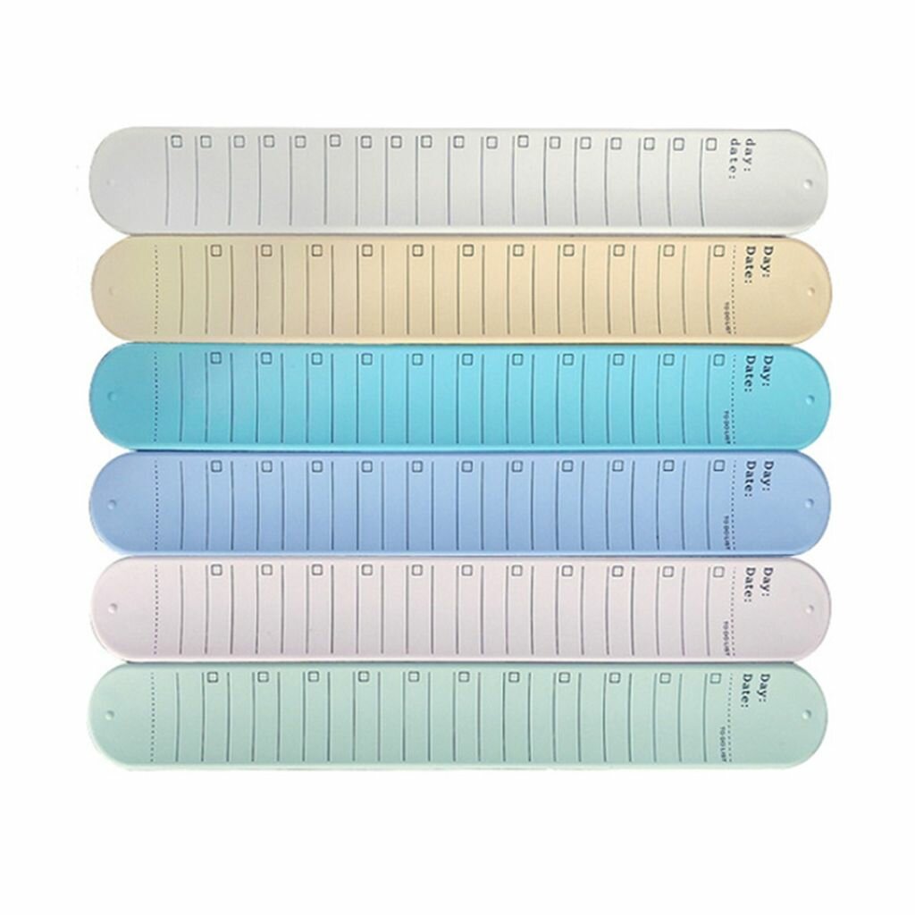 Блокнот, Стираемые силиконовые мемо-кольца - 238x30 шестицветный набор, 1 набор