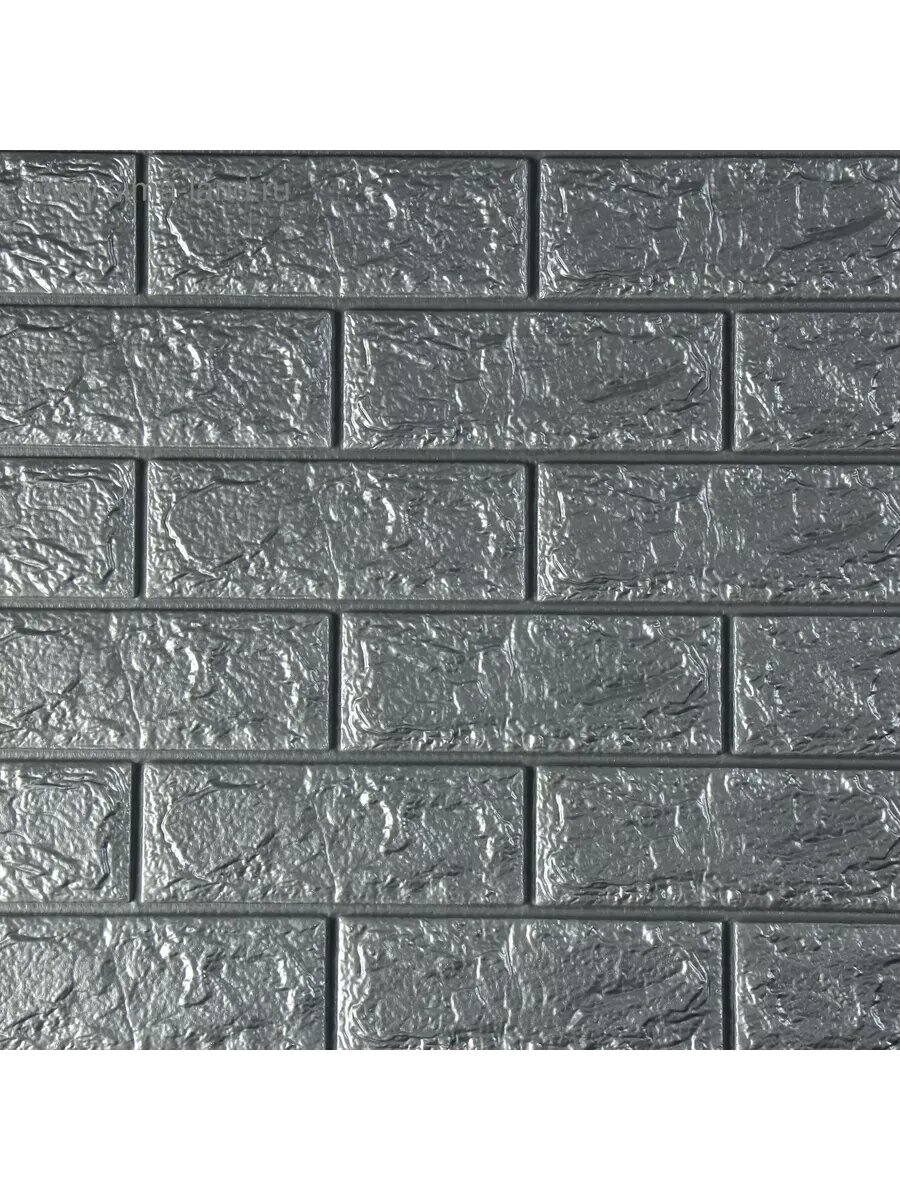 Самоклеящаяся ПВХ панель "Серый кирпич" 70 х 77см