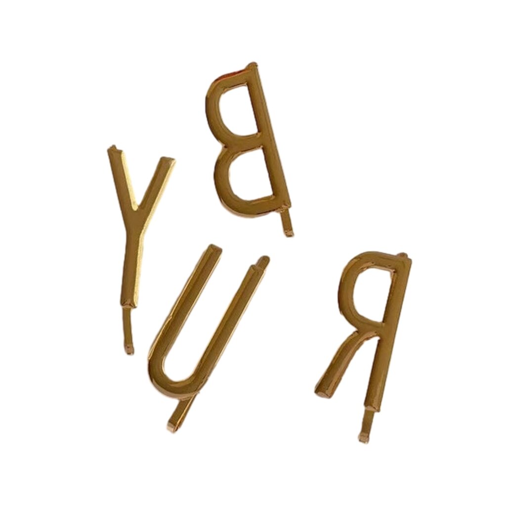 Заколки для волос с буквами женщин и девочек, элегантная заколка волос, заколка, стильный аксессуар, головной убор