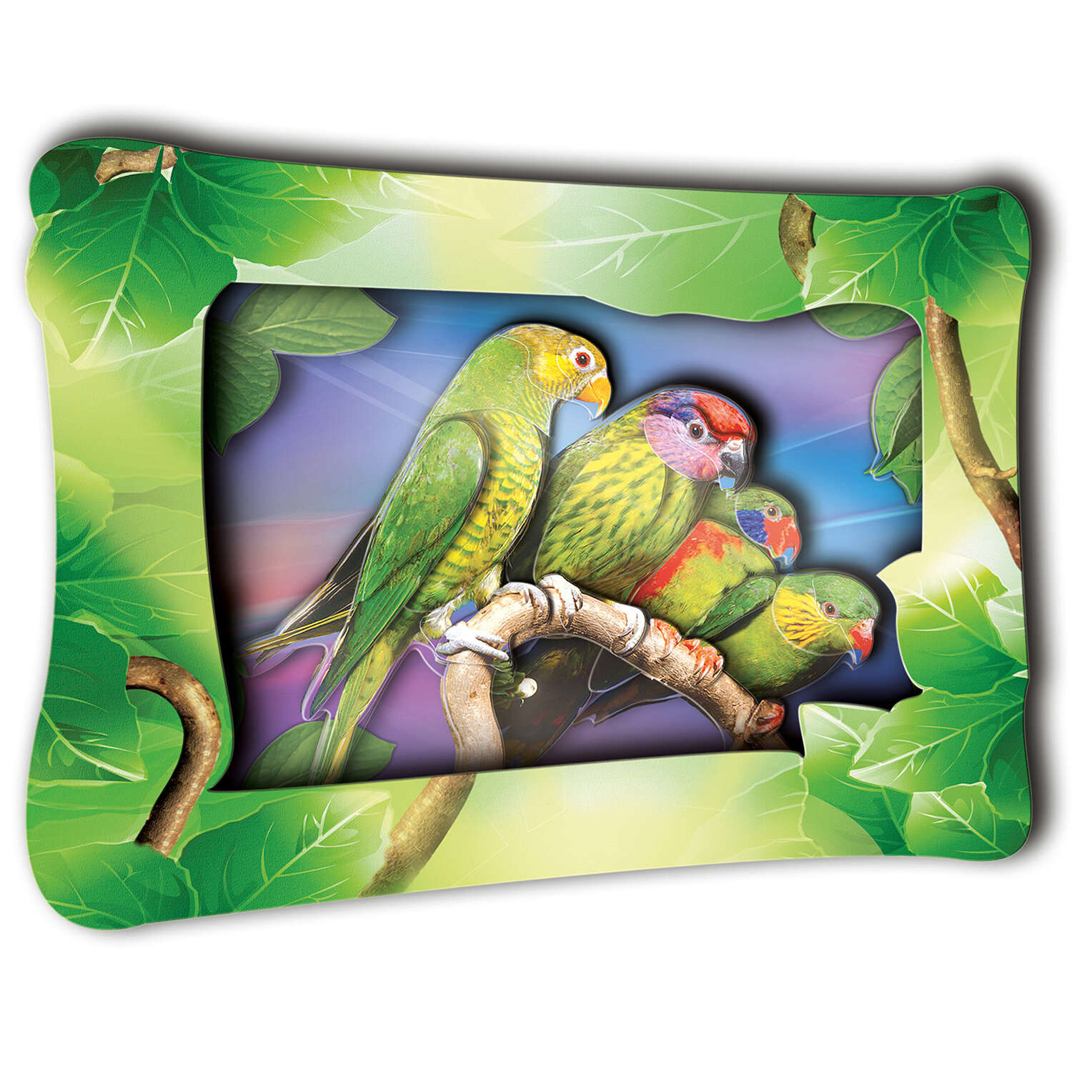 Объемная картина VIZZLE Амазонские попугаи
