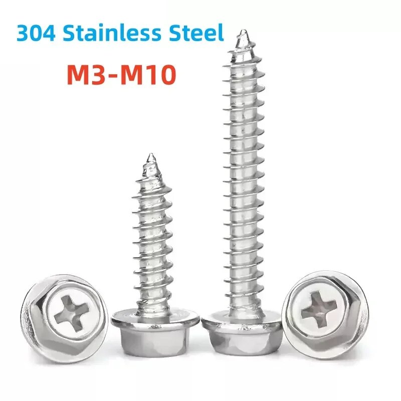 Саморезы нержавеющая сталь 304 Phillips M3 M4 M5 M6 M8 M10 M8-1pcs, 25mm