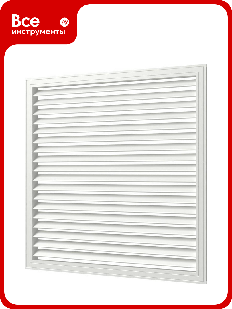 Радиаторная решетка Эвент РР 60х150 белая, пластиковый корпус, прямой поток воздуха, для систем отопления