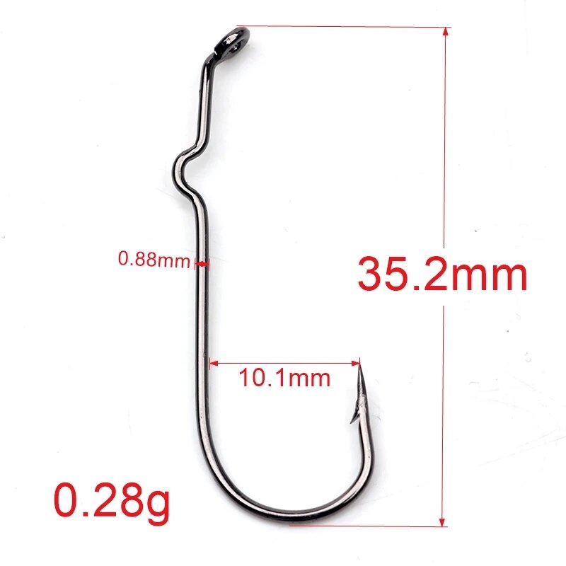 50 шт, большой крючок-поппер, изогнутый изгиб, хвостовик звездочки, крючок для завязывания мушек, стример, крючок для мух-поппер, длинный хвостовик, рыболовный крючок с колючим, размер 2