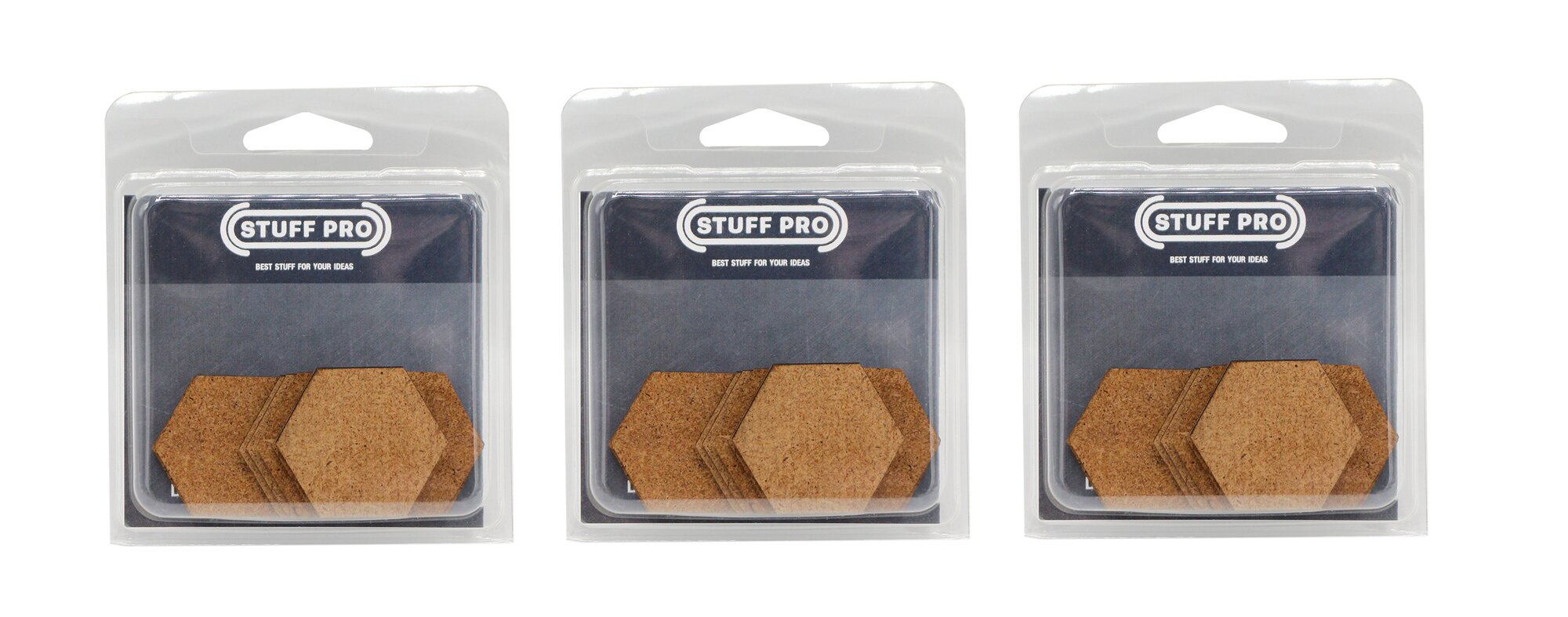 Подставки для миниатюр Stuff Pro МДФ, шестиугольные, 30 штук, 35x40 мм