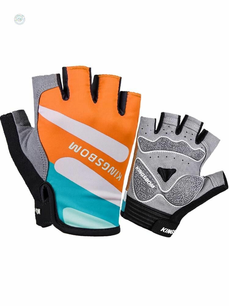 Велоперчатки с полупальцами для комфортной езды на велосипеде с амортизацией и противоскользящим покрытием