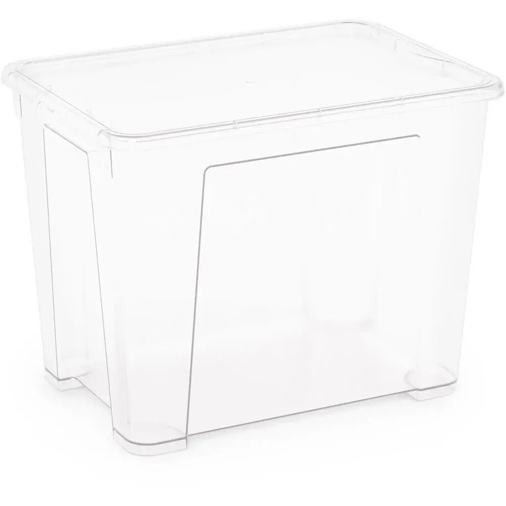 Контейнер универсальный с крышкой, 22л, прозрачный пластик, ручки для переноса, Альтернатива