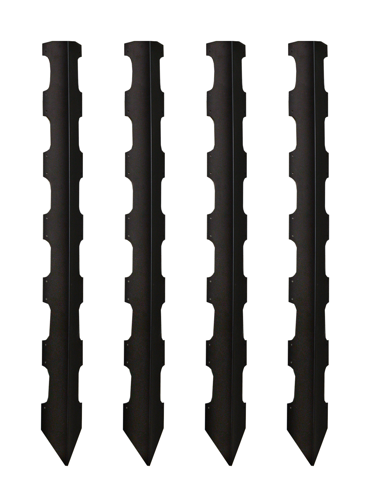 Колышки уголки для деревянных грядок CB90-6Zn, высота 90 см, черный