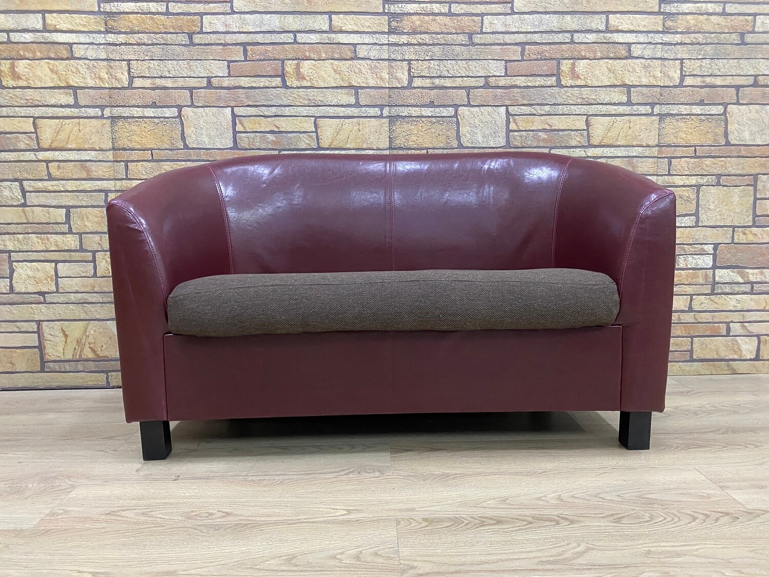 Диван GRUPPO 396 монти размер: 130 х 68 см, комбинированный цвет бордовый №А-12