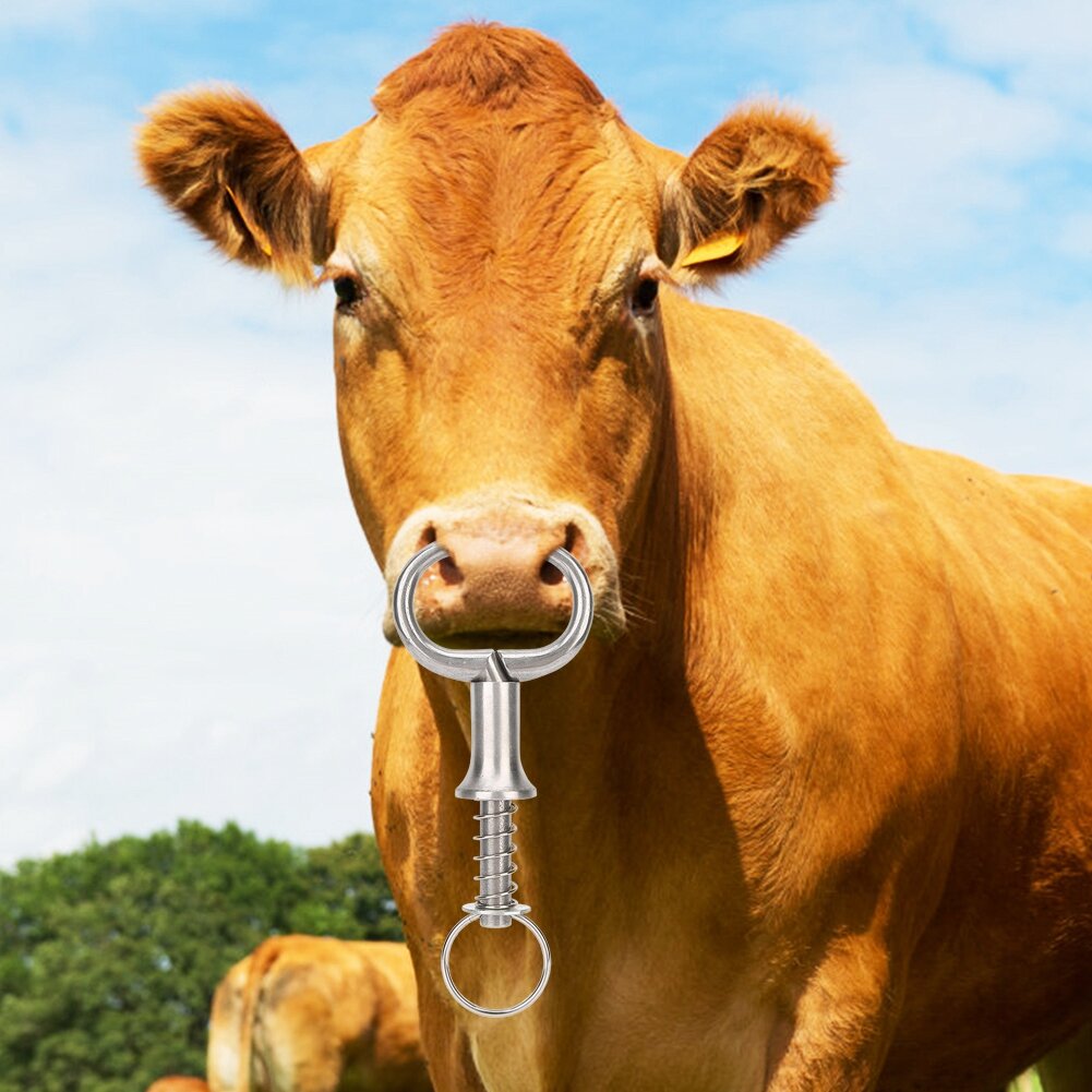 Самоблокирующийся тип из нержавеющей стали, плоскогубцы для носа крупного рогатого скота, зажим для носа коровы, аксессуары для сельскохозяйственных инструментов
