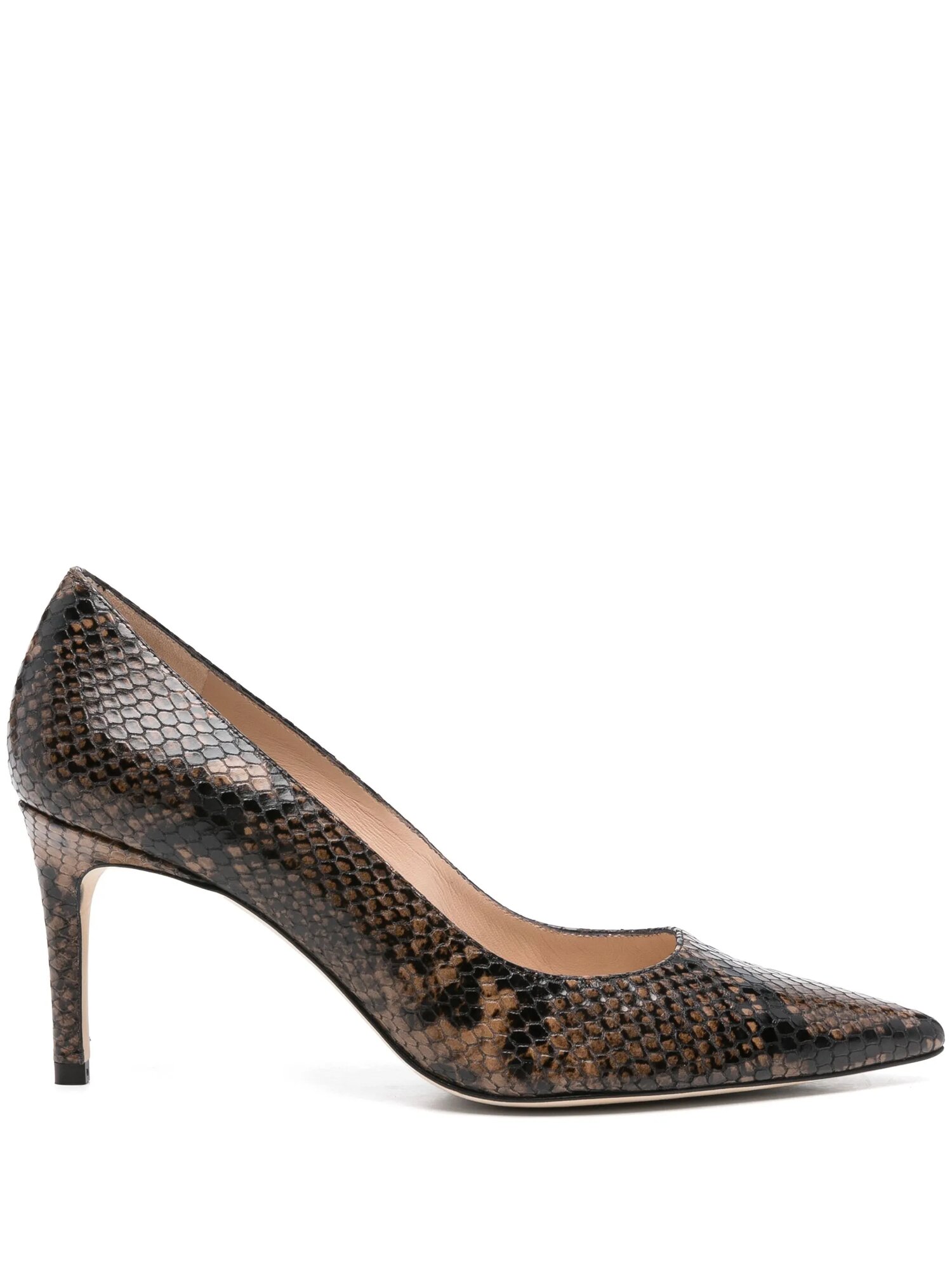 Туфли 80mm snakeskin-pattern stiletto heeled pumps 