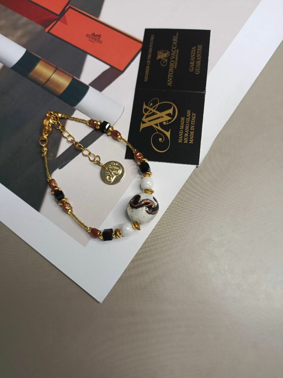 Браслет, стекло, муранское стекло