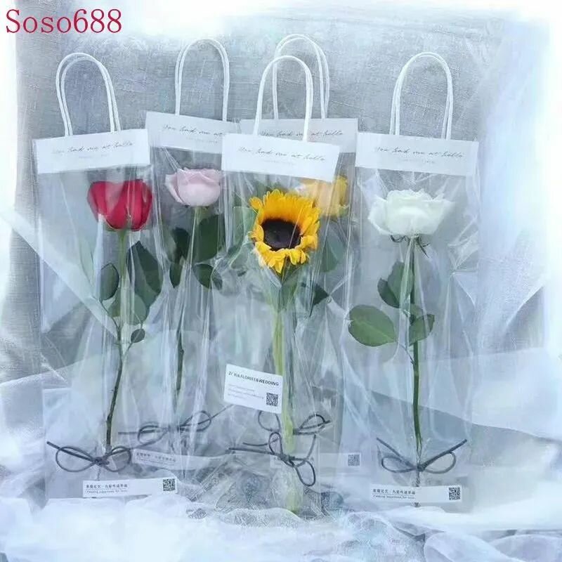 Прозрачные сумки для упаковки цветов и букетов 20 шт – сохраняют свежесть и красоту ваших цветов