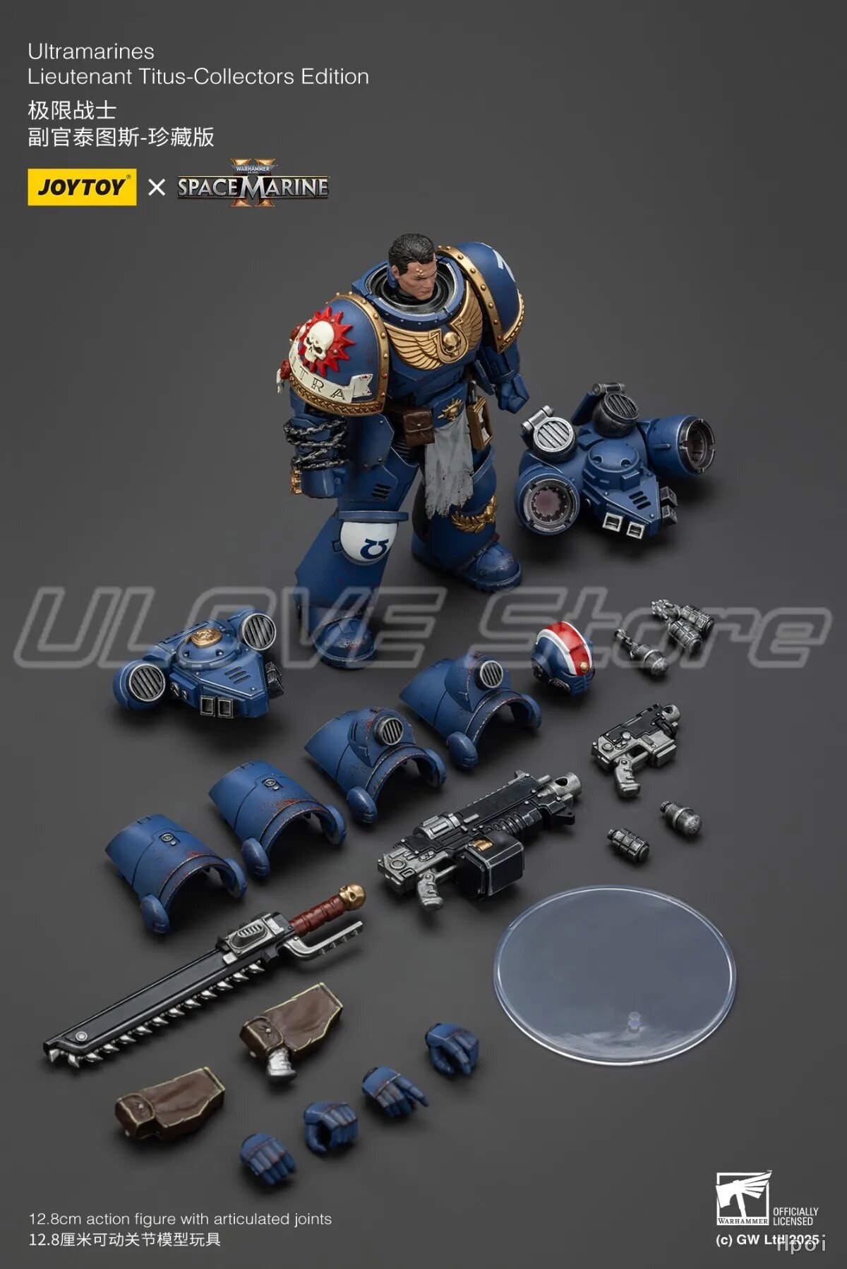 В наличии оригинальный JOYTOY Warhammer 40K Ultramarines Lieutenant Titus-Collectors Edition 1/18 экшн-фигурка модель игрушки