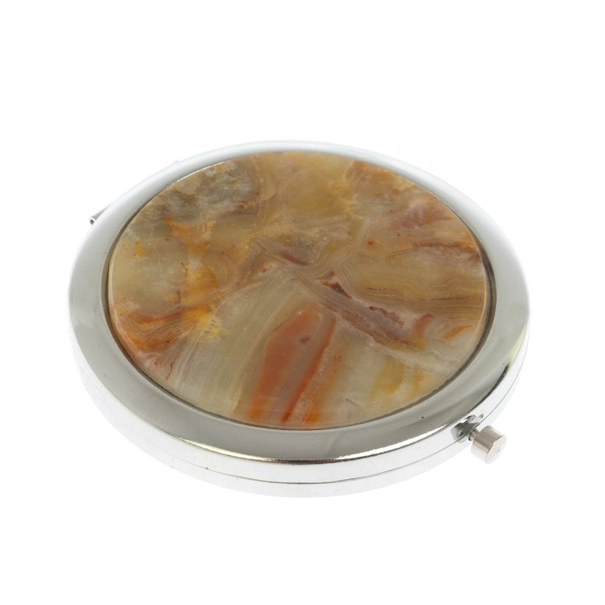 Карманное зеркальце шайтанский переливт цвет серебро 123262