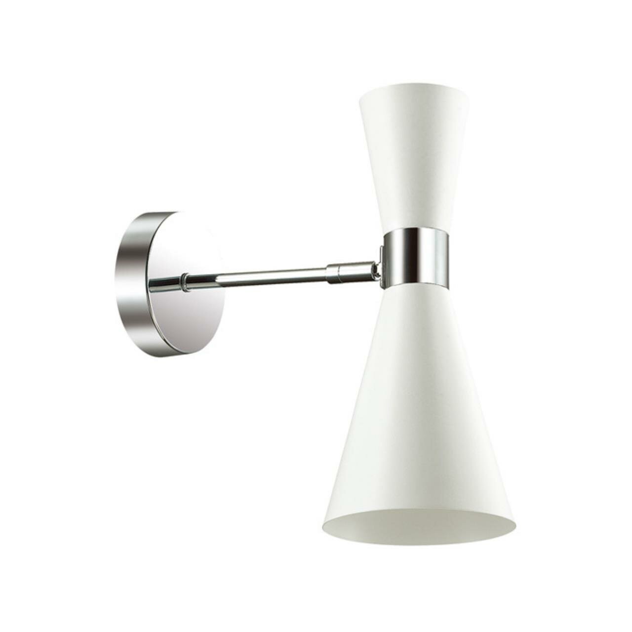 LUMION 3661/1W MODERNI LN26 213 хром/матовый белый Бра E14 60W 220V QUINN