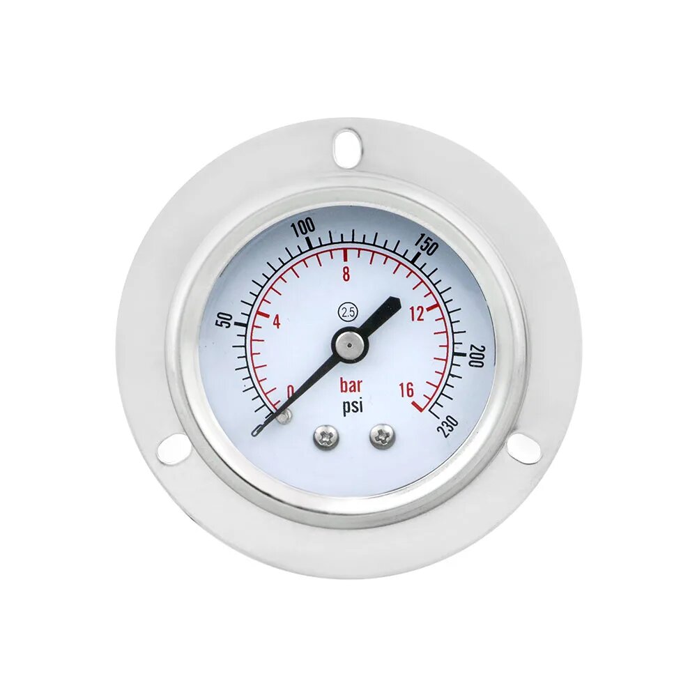 MAIRUIKESI Манометр для сухого давления 50 мм -1-0-600 бар Заднее соединение с фланцем Корпус из нержавеющей стали 304 для водяного газового воздушного манометра 0-10bar, NPT 1-4