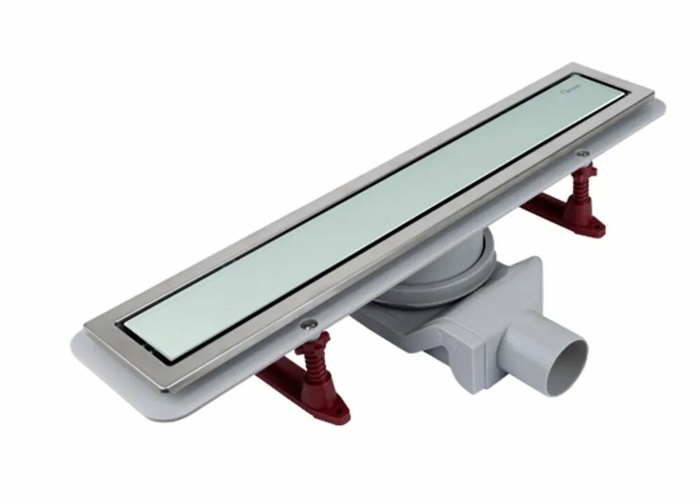 Линейный трап с двухсторонней решеткой ZEISSLER Evolux Glass ZSt.1133.6002 - 66х600 мм