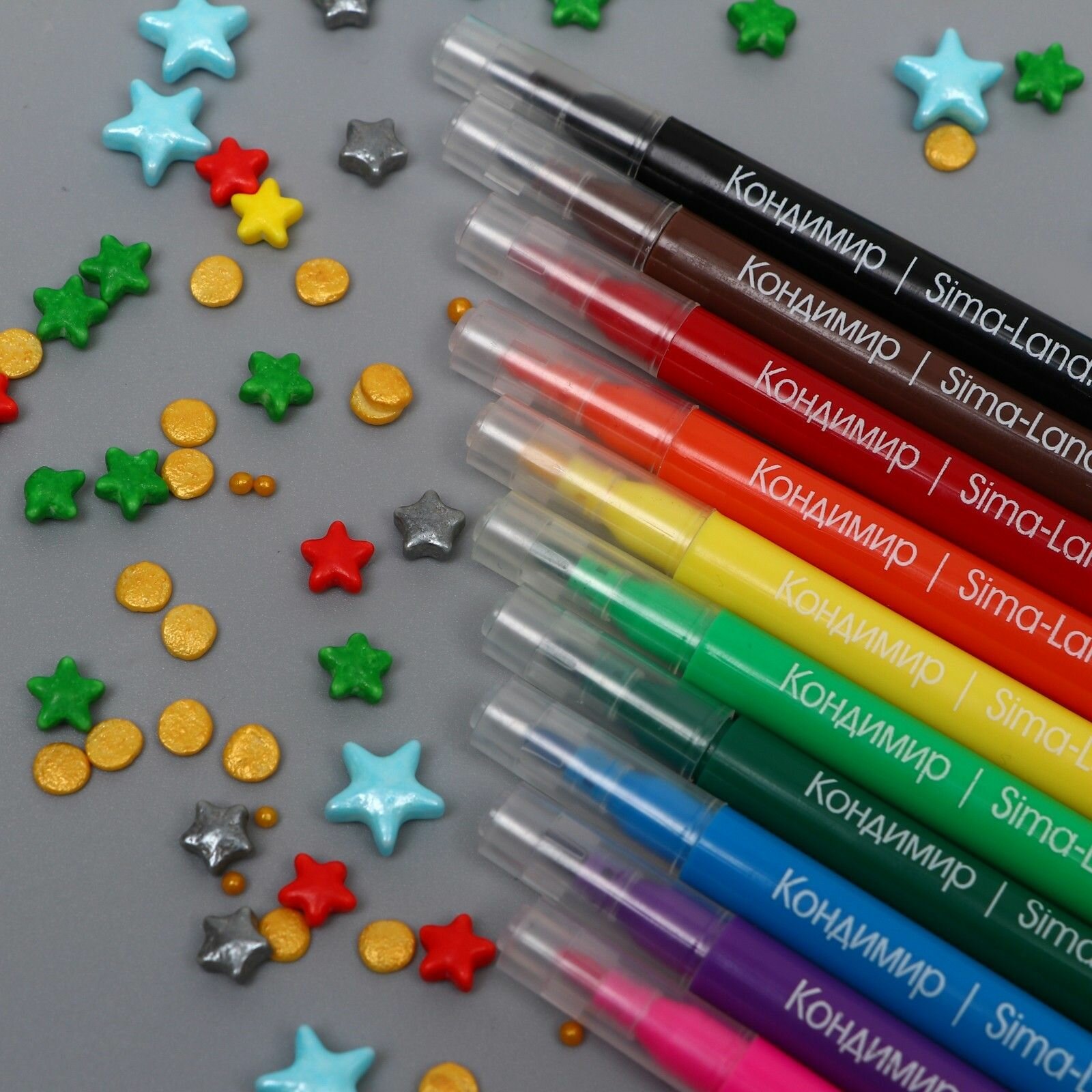 Набор фломастеров пищевых 10 цветов