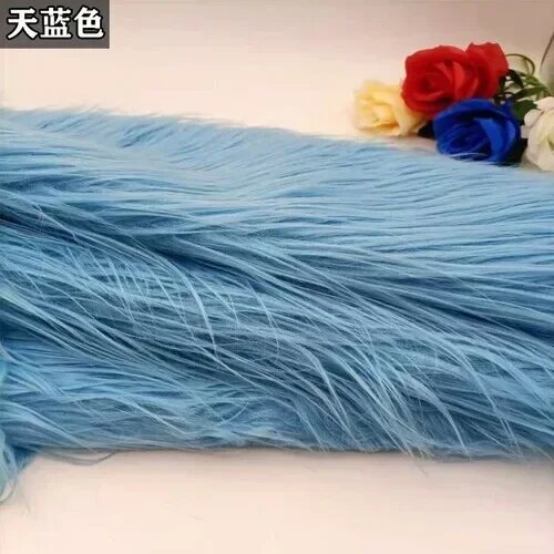 Плюшевая ткань синяя/красная 1.7 м Синий, Sky Blue