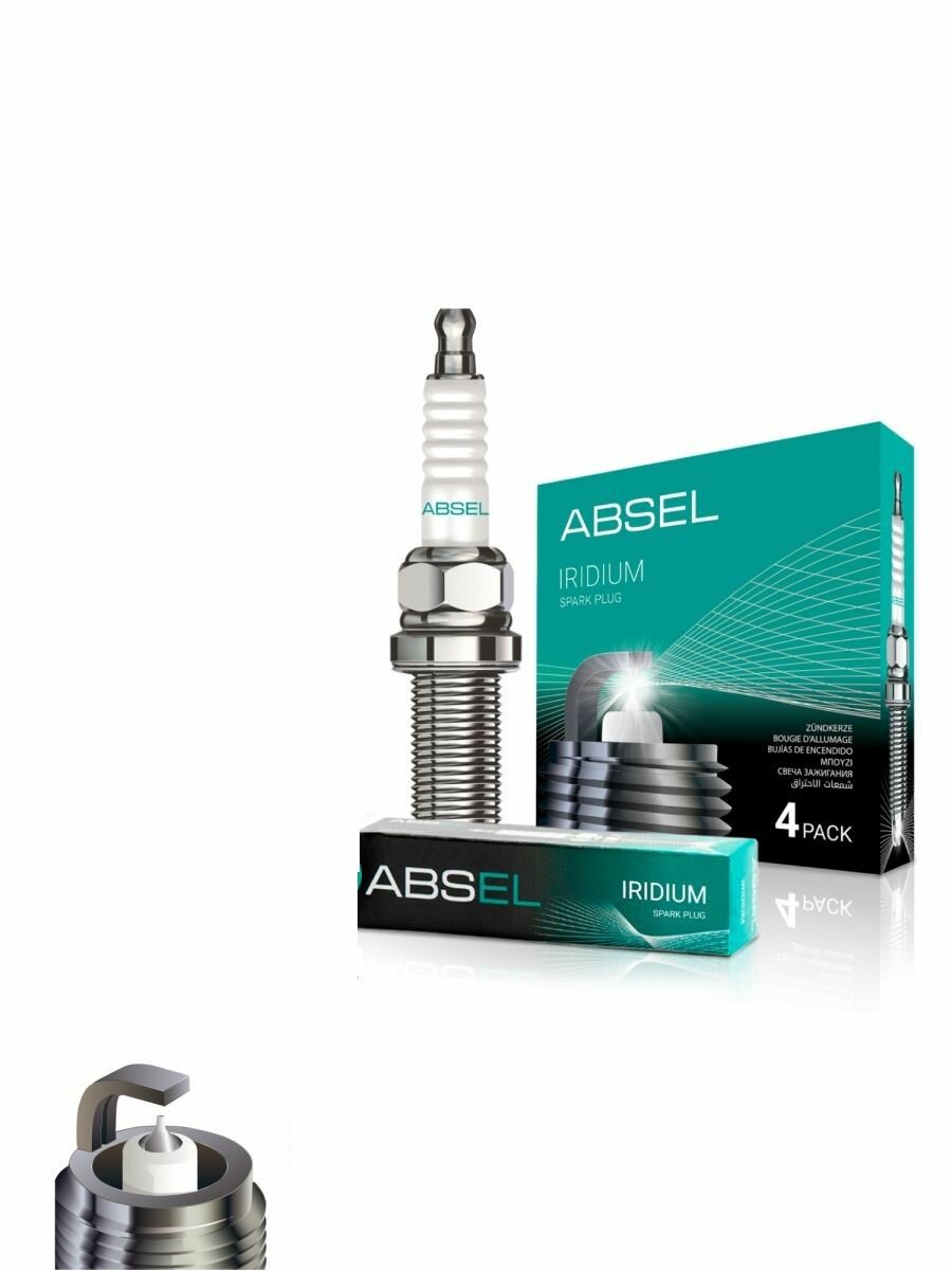 Свеча зажигания ABSEL IIRAH6Q-11 Iridium Duo: Nissan Bluebird, Nissan Juke, Nissan Qashqai, Nissan Qashqai+2, Nissan Sentra, Nissan Tiida (XI640111)