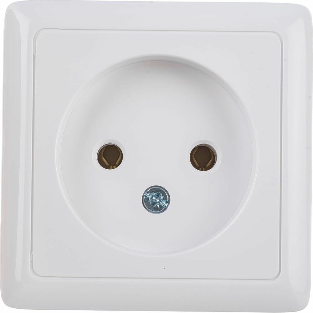 Розетка 1-м ОП Хит 10А IP20 250В без заземл. без защ. шторок бел. SE RA10-131-B