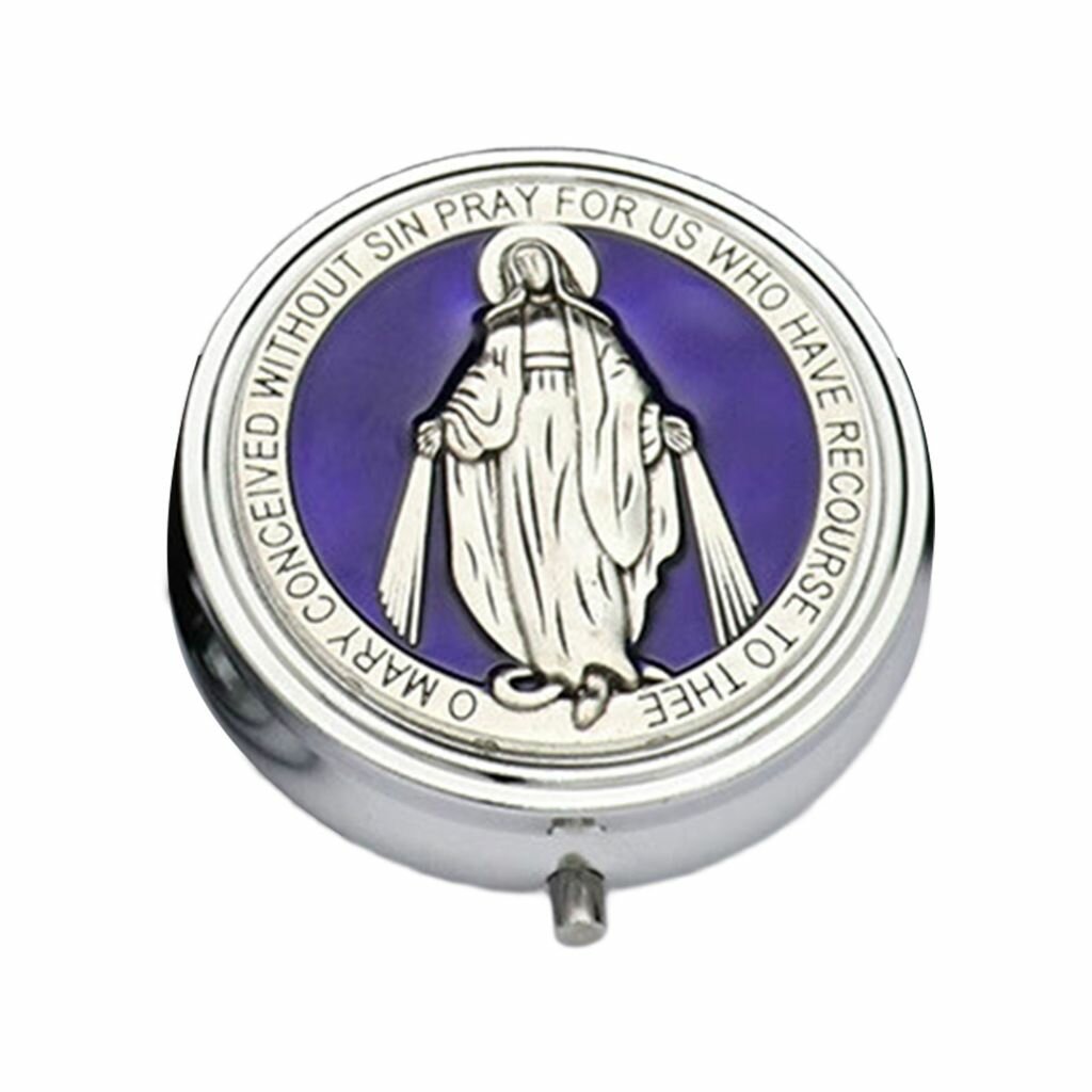 Металлическая шкатулка для украшений с зеркалом для макияжа (с зеркалом)-MLY blue 5