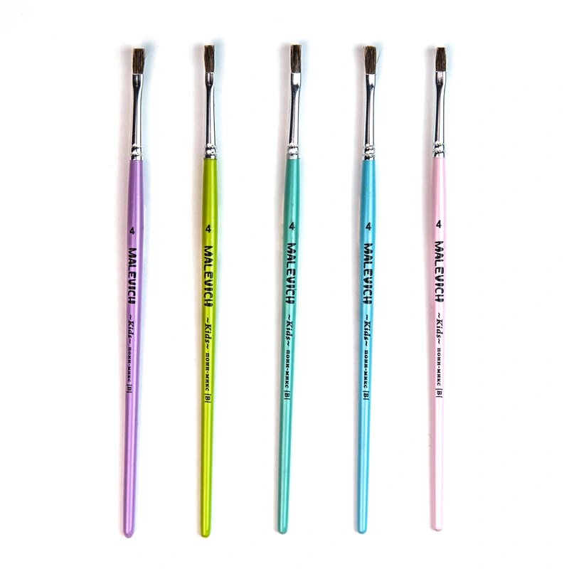 Кисть пони микс Малевичъ KIDS, плоская, №4 733204