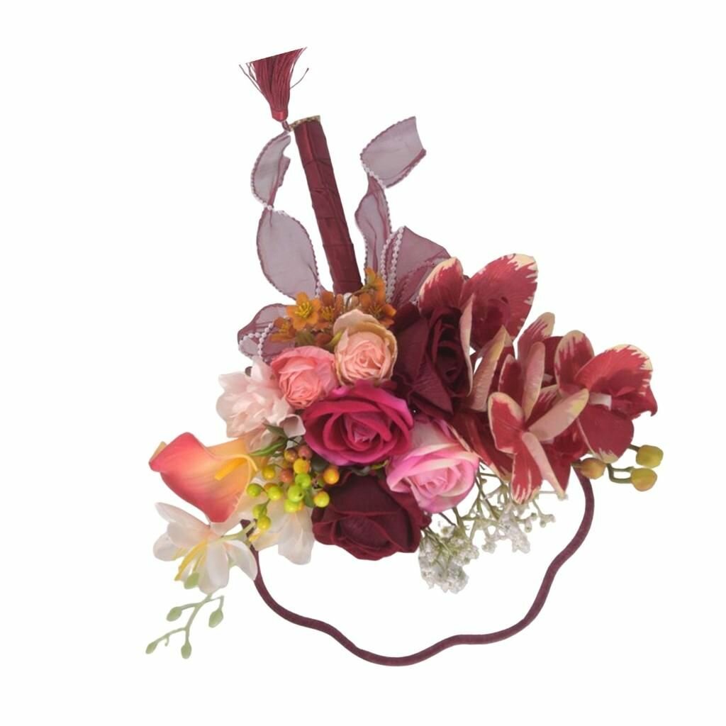 Новый групповой букет вееров в китайском стиле-красный