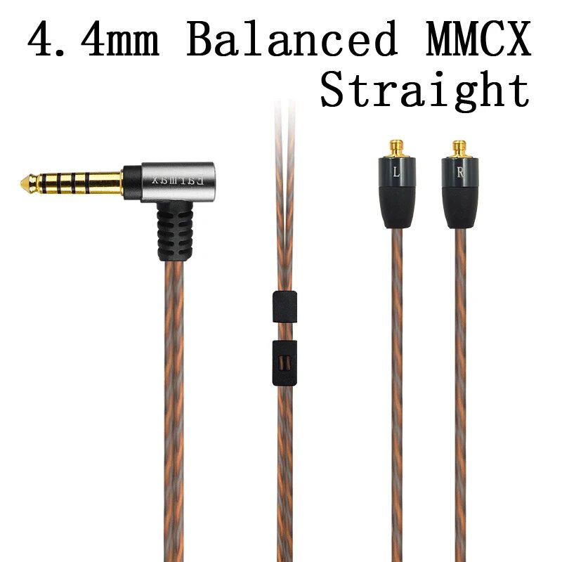 Earmax Посеребренный балансировочный кабель A2DC 4,4 мм для наушников 4.4mm Straight