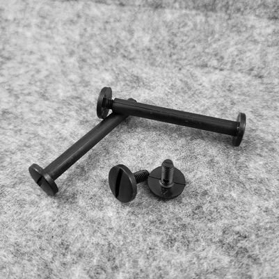 Винт пластиковый переплетный 15 мм черный (10 шт)