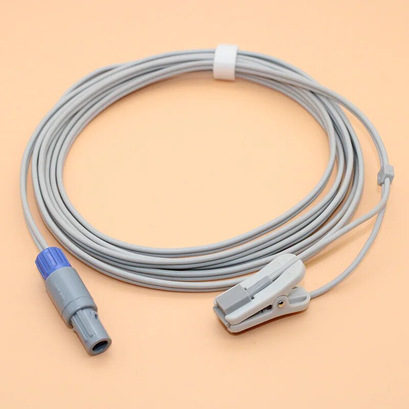 Датчик SpO2 Mindray SR06 3 метра серый/синий Голубой, Adult Ear