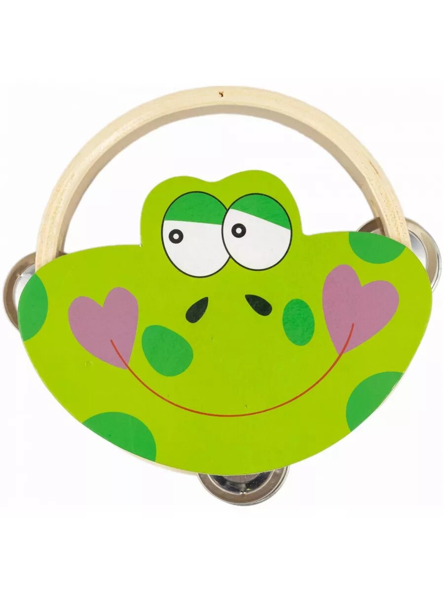 BEE DF603 Frog Тамбурин деревянный без мембраны 16 см