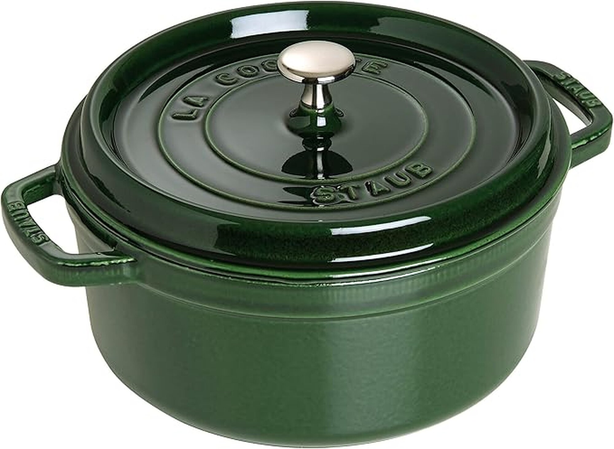 Кастрюля с крышкой STAUB La Cocotte, чугунная, диаметр 24 см, цвет зеленый, 1003973