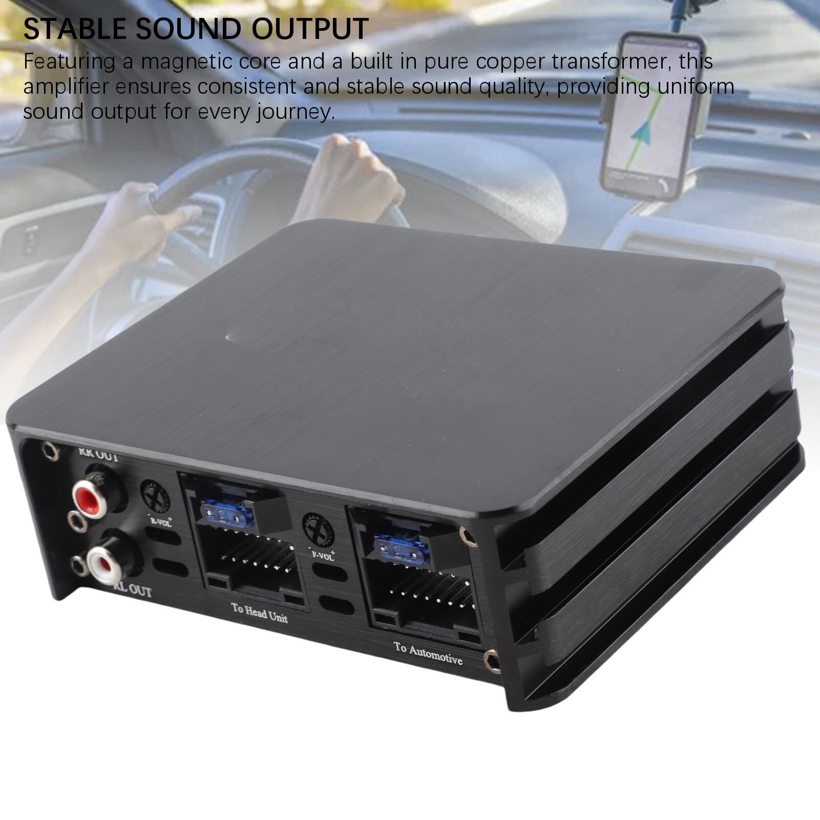 Автомобильный усилитель DSP класса AB 320 Вт, улучшенное качество звука, автомобильный усилитель динамиков из алюминиевого сплава для Android с большим экраном, 4 канала