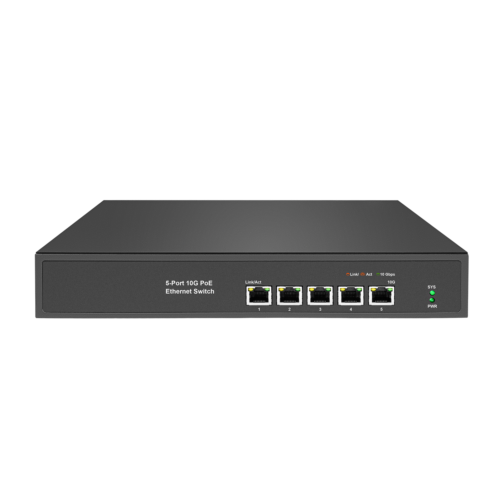 Коммутатор 10G PoE | 5-портовый неуправляемый | 4 порта PoE+ IP-камеры и видеонаблюдение