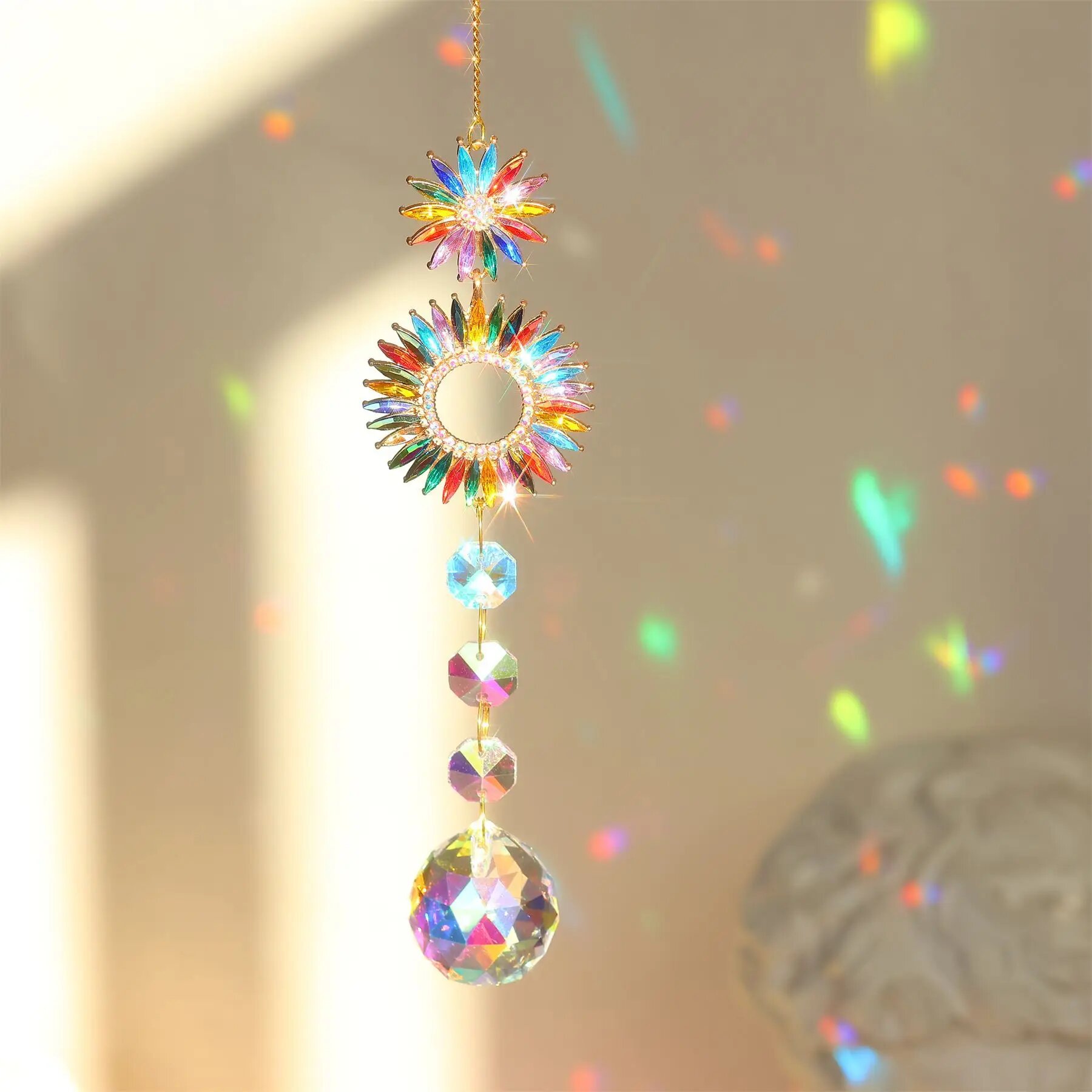 Хрустальные призмы, ловцы солнца, ловцы солнца, оконное подвесное украшение для радужных страз, домашний сад, уличный декор