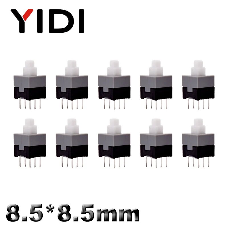Тактильные кнопки YIDI Unlock 10 шт. 8.5x8.5mm, черные